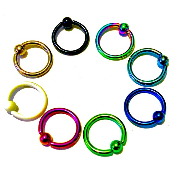 Jewelry | Captive Bead Ring Hoop 16g 8mm 516 Lip Nose Ear | Poshmark